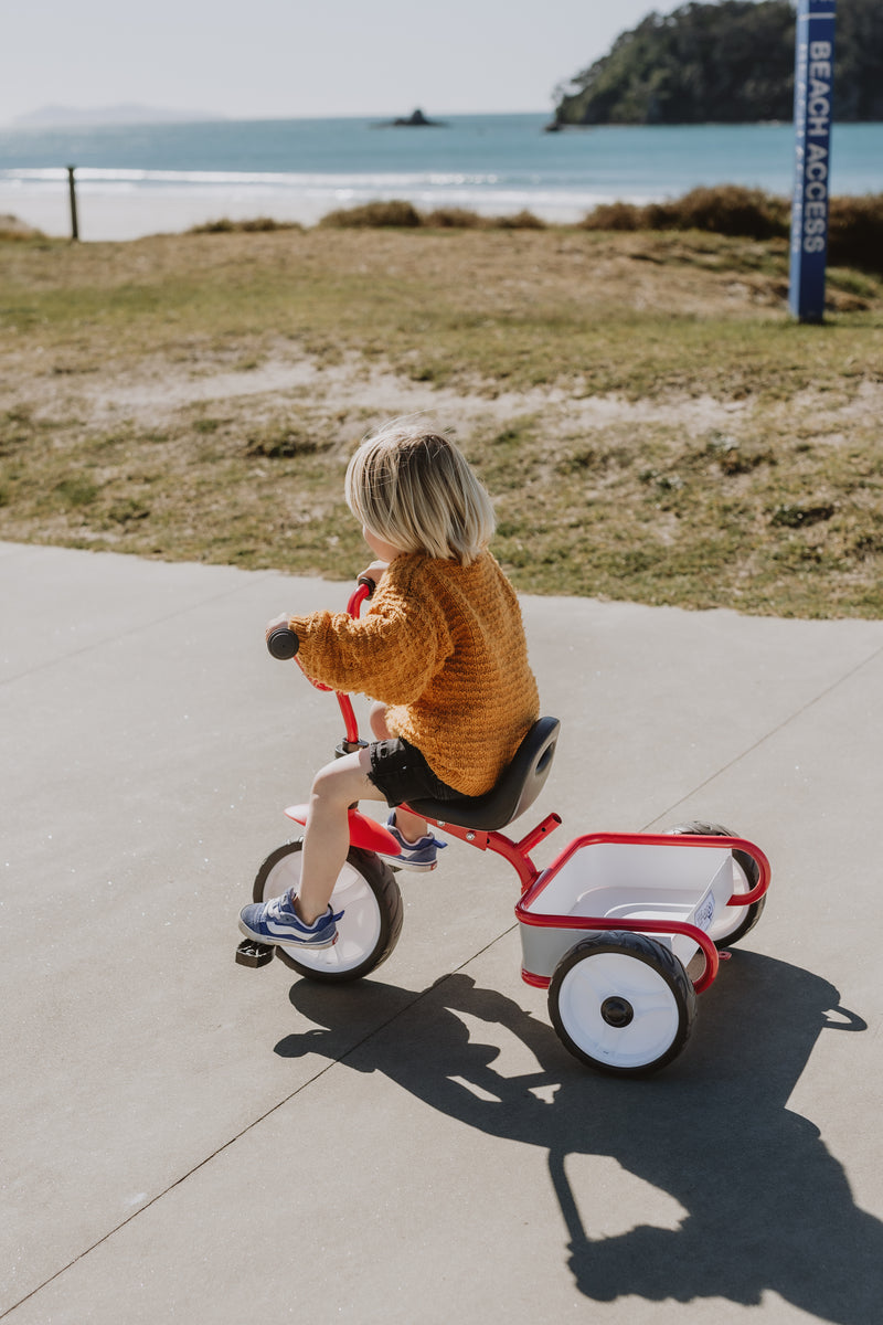 Red Tuff Trike - With Push Bar – Tri-ang
